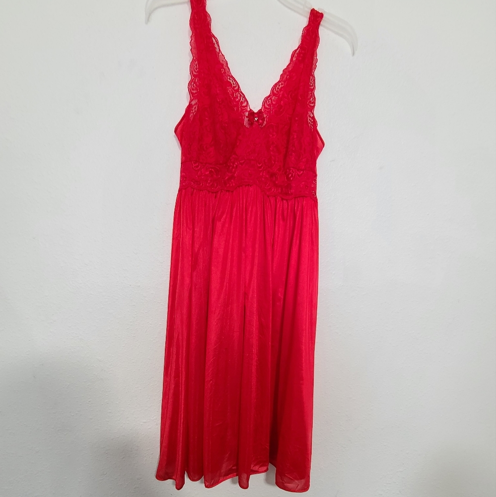 Shadowline Red Nightgown Nighty - Gem